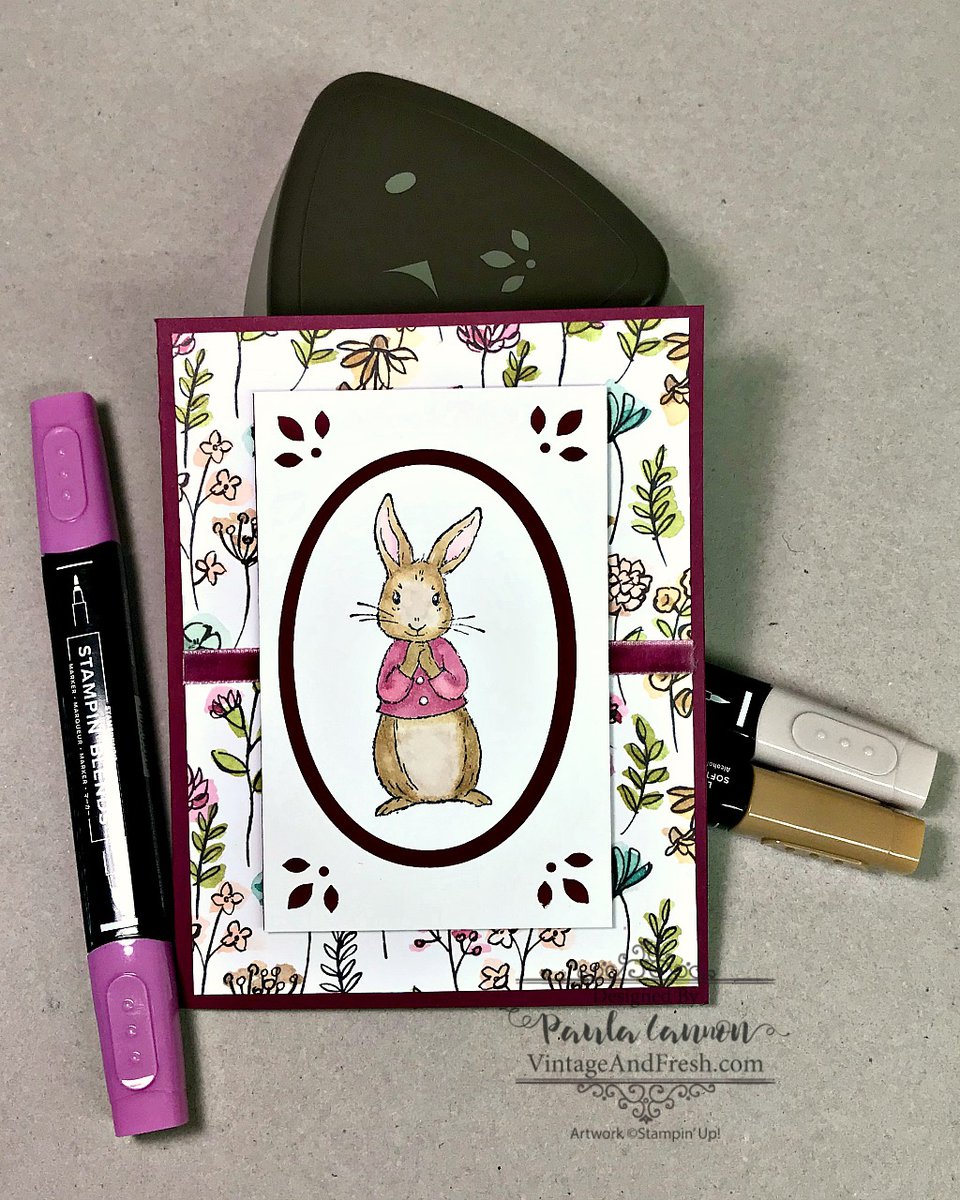 A Fable Friends Bunny Birthday Card - Vintage & Fresh