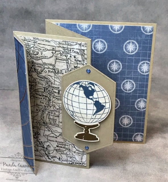 Make an Easy Triple Panel Fun Fold Card - Vintage & Fresh