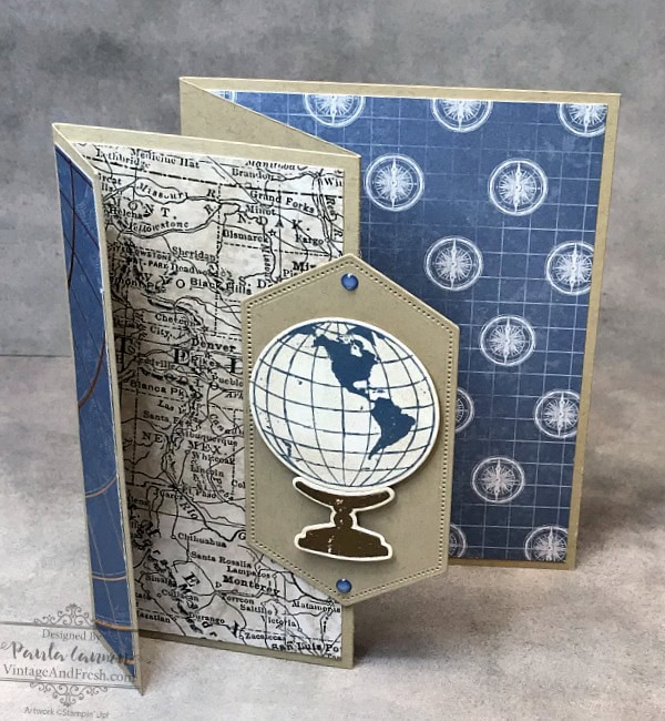 Make an Easy Triple Panel Fun Fold Card - Vintage & Fresh